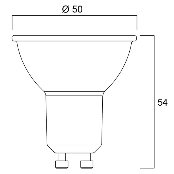 Sylvania Gu10 Led Spot Es50 3000k 2w 50w Sylvania 123led Nl